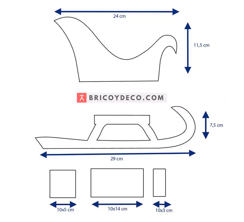 Trineo Navideño de Madera DIY | INCLUYE PLANTILLA